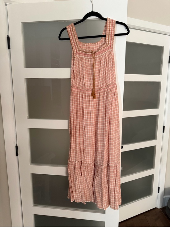 Old Navy | Dresses | Old Navy Peach And White Gingham Dress | Poshmark